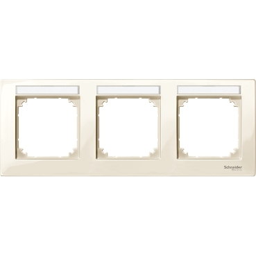 MTN514344 - M-Plan frame, 3-gang w. labelling option, horizontal ...