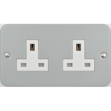 GMCS132S - Exclusive Metal clad - socket-outlet - 13 A - 2 gangs - matt ...