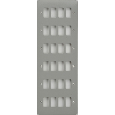 GUG24GMC - Ultimate - metal clad plate Grid system - 24 gangs - grey ...