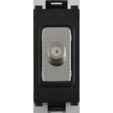 GUGSATBMS - Sat socket, Ultimate Grid system, mechanism, black & chrome ...