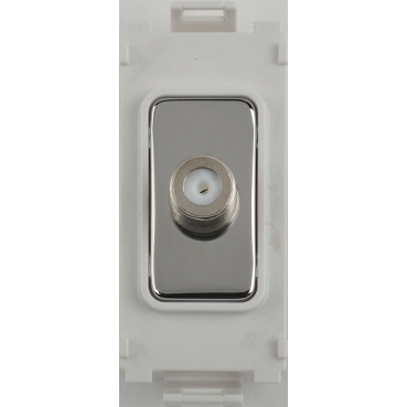 GUGSATWMS - Sat socket, Ultimate Grid system, mechanism, white & mirror ...