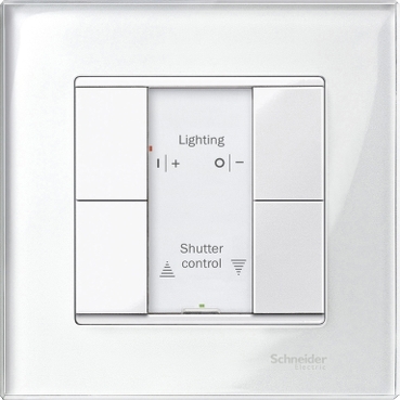 MTN617219 - Push-button, 2-gang plus, polar white, glossy, System M ...