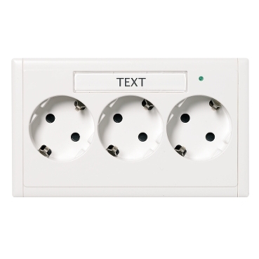 5940250 - 3-fach Steckdose Master Schriftfeld Kanal grüne LED Anzeige ...