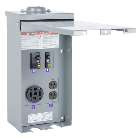 PAK31CGFI - PWR OUTLET 120/240V 70A W/GFI C/BS NEMA3 | Schneider ...