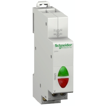 18335 - modular double pilot light V - integral LED - 1 green and 1 red ...