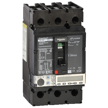 JDF36250U53X - Circuit breaker, PowerPacT J, 250A, 3 pole, 600VAC, 14kA ...