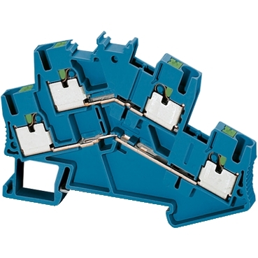 NSYTRP24DBL - Terminal block, Linergy TR, push-in type, feed through, 2 ...