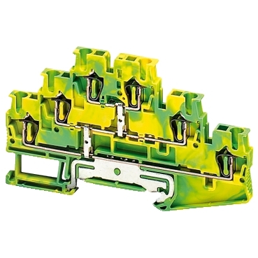 NSYTRR26TPE - SPRING TERMINAL, 3 LEVELS, PROTECTIVE EARTH, 6 POINTS, 2 ...