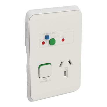 PDL391RCD30C-WY - Iconic, cover frame for Single switched GPO Vert 10A ...
