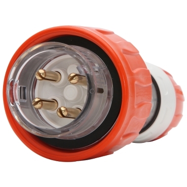 PDL56P416 - Plug Straight, 56 Series, 16A 500V 3-Phase 4-Round Pin IP66 ...