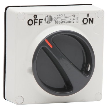 PDL56SW420KGLERW - Switch, 56 Series, Motor Rated 20A 500V 4-Pole IP66 ...