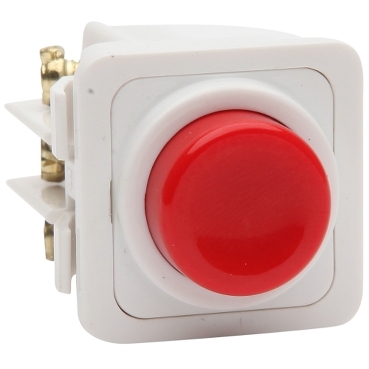 PDL681M16PBPRDWH - PDL 600 Series - Module Mushroom head Red Pushbutton ...