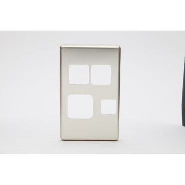 PDL694XXMSS - Cover Plate Switched Socket, 600 Series, 10A, 2 Switch ...