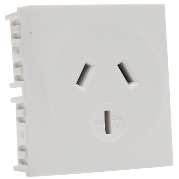 PDL891MAWH - Single Vertical Integrally Switch Socket, 10A, 250V, 1 ...