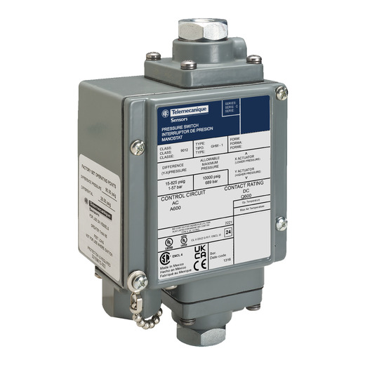 9012GHW1Q4 - pressure switch 9012G - adjustable scale - 2 thresholds ...