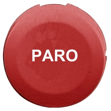 ZB6YA4423 - red cap marked PARO for circular non illuminated pushbutton ...
