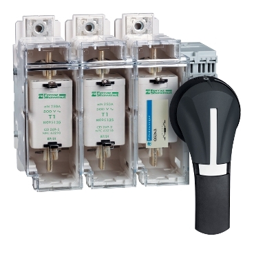 GS2AH530 - External rotary handle, TeSys GS, black handle, front ...