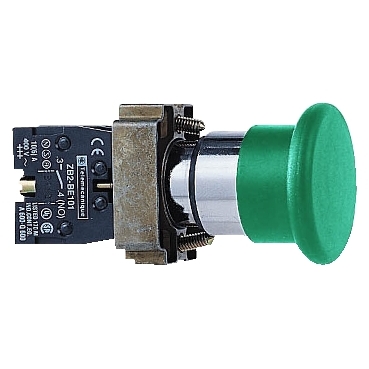 XB2BC31 - green pushbutton Ø 22 - mushroom head Ø 40 | Schneider ...