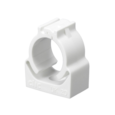 UK20W - conduit fixing clip - for 20 mm conduit - white | Schneider ...