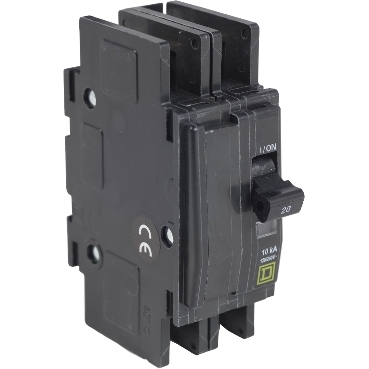 QOUR220VH - Mini circuit breaker, QOU, 20A, 2 pole, 120/240 VAC, 22kA ...