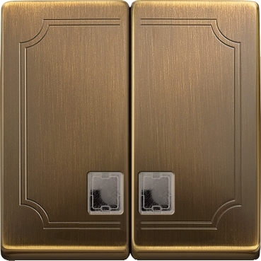 413543 - Wippe für Serienschalter mit Symbolfenster, Antikmessing ...