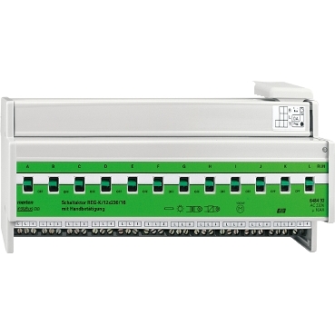 648493 - Schaltaktor REG-K/12x230/16 mit Handbetätigung, lichtgrau ...