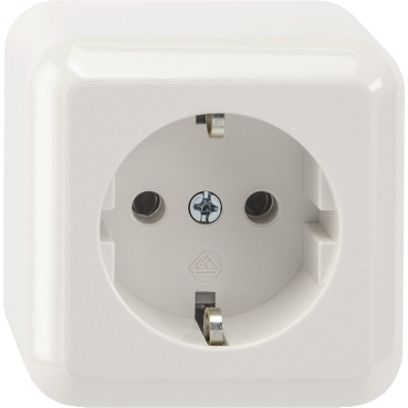 MEG2301-9119 - SCHUKO-Steckdose, Steckklemmen, polarweiß, AUFPUTZ DIY ...