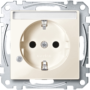 MEG2303-0344 - SCHUKO-Steckdose mit Kontrolllicht und Schriftfeld ...