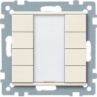 627844 - Push-button, 4-gang plus, white, System M | „Schneider Electric“