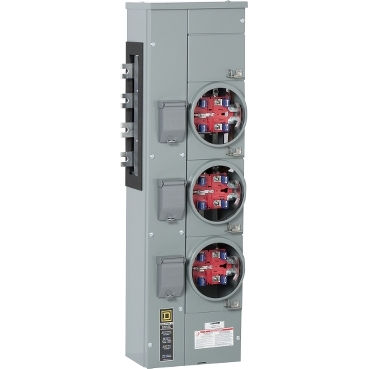 EZMR313125X - Branch unit, EZ Meter-Pak, 125A, 3 x 5 jaw sockets, 208Y ...