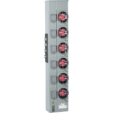 EZMR316125CUX - Branch unit, EZ Meter-Pak, 125A, 6 x 5 jaw sockets ...