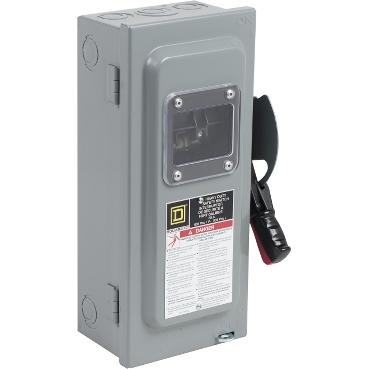 CHU361VW - Safety switch, heavy duty, non fusible, 30A, 600VAC/VDC, 3 ...