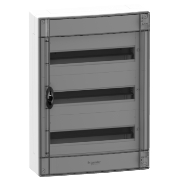BOXPLUS18311 - coffret en saillie Pragma - IP40 - 3 x 18 modules - 125 A - porte transparente ...