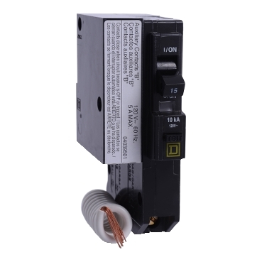 QO115EPD1201 - Mini circuit breaker, QO, 15A, 1 pole, 120VAC, 10kA ...