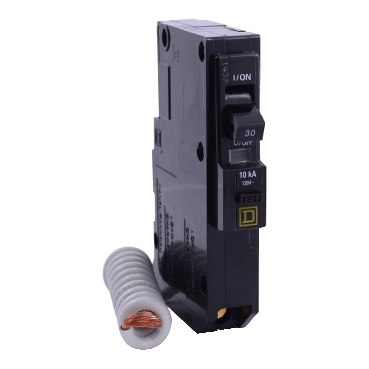 QO130VHEPD - Mini circuit breaker, QO, 30A, 1 pole, 120VAC, 22kA, plug ...