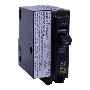 QO1401042 - Mini circuit breaker, QO, 40A, 1 pole, 120/240VAC, 10kA ...