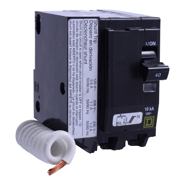 QO240SWN1021 - Mini circuit breaker, QO, 40A, 2 pole, 120VAC, 10kA ...