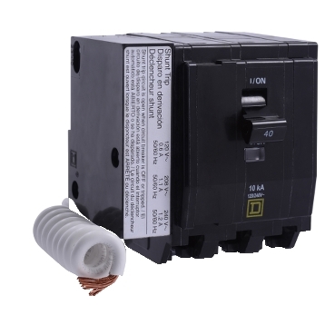 QO340SWN1021 - Mini circuit breaker, QO, 40A, 3 pole, 120/240VAC, 10kA ...