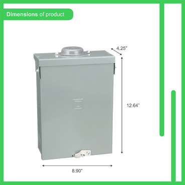 QO612L100RBCP - Load center, QO, 1 phase, 6 spaces, 12 circuits, 100A ...