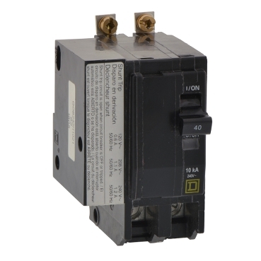QOB240H1021 - Mini circuit breaker, QO, 40A, 2 pole, 120/240VAC, 10kA ...