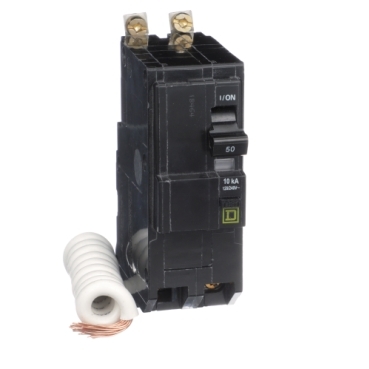 QOB250EPD - Mini circuit breaker, QO, 50A, 2 pole, 120/240VAC, 10kA ...