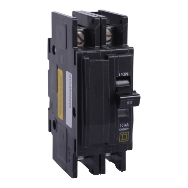 QOU2605246B - Mini circuit breaker, QOU, 60A, 2 pole, 120/240 VAC, 10kA, bulk pack | Schneider ...