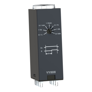 REXL2TMP7 - on-delay timing relay - 0.1 s..100 h - 230 V AC - 2 OC ...