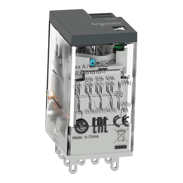 RXM4LB2P7 - miniature plug-in relay - Harmony RXM2L - 4 C/O - 230 V AC - 3 A - with LED ...