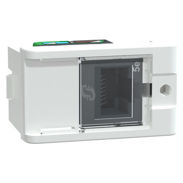 S402300 - MODULO TOMADA RJ45 - 8 FIOS UTP CAT.5E TOOLLESS 1M BRANCO BRILHANTE | Schneider ...