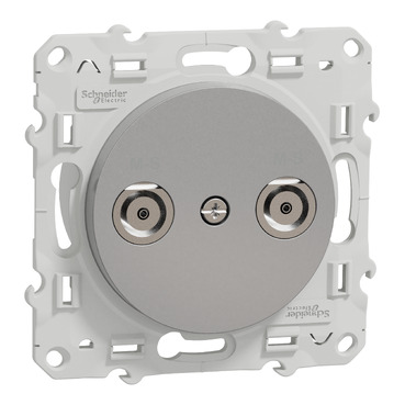 S530457 - Odace - prise multiservice - alu- fixation par vis - spécifié ...