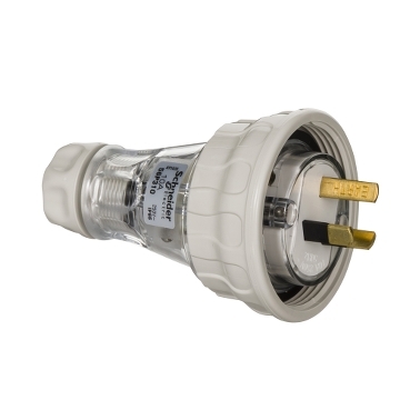 S56P310GY_G15 - 10A 250V - straight plug - 3 flat pin - IP66 (Grey ...