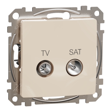 SDD112471S - TV/SAT socket, Sedna Design & Elements, male IEC, female ...