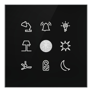 SLGM08BUM - SpaceLogic Modbus 8 button Glass touch Panel with PIR ...