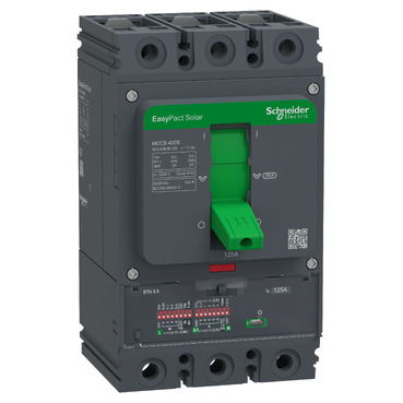 SOL40B3E125 - Circuit breaker, EasyPact Solar MCCB 400, 3P, 25kA at ...